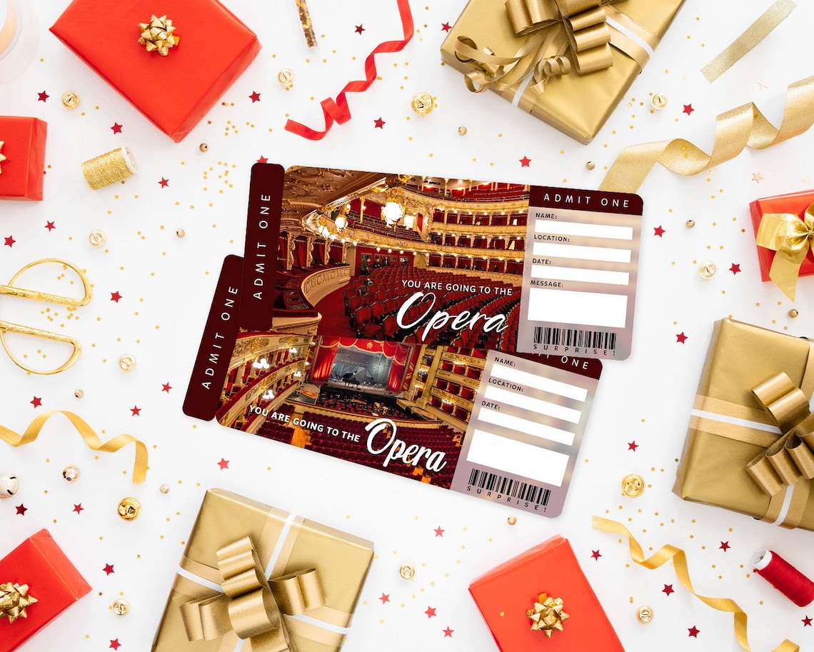 Printable Opera Surprise Surprise Ticket︱opera Night Gift Reveal - Etsy