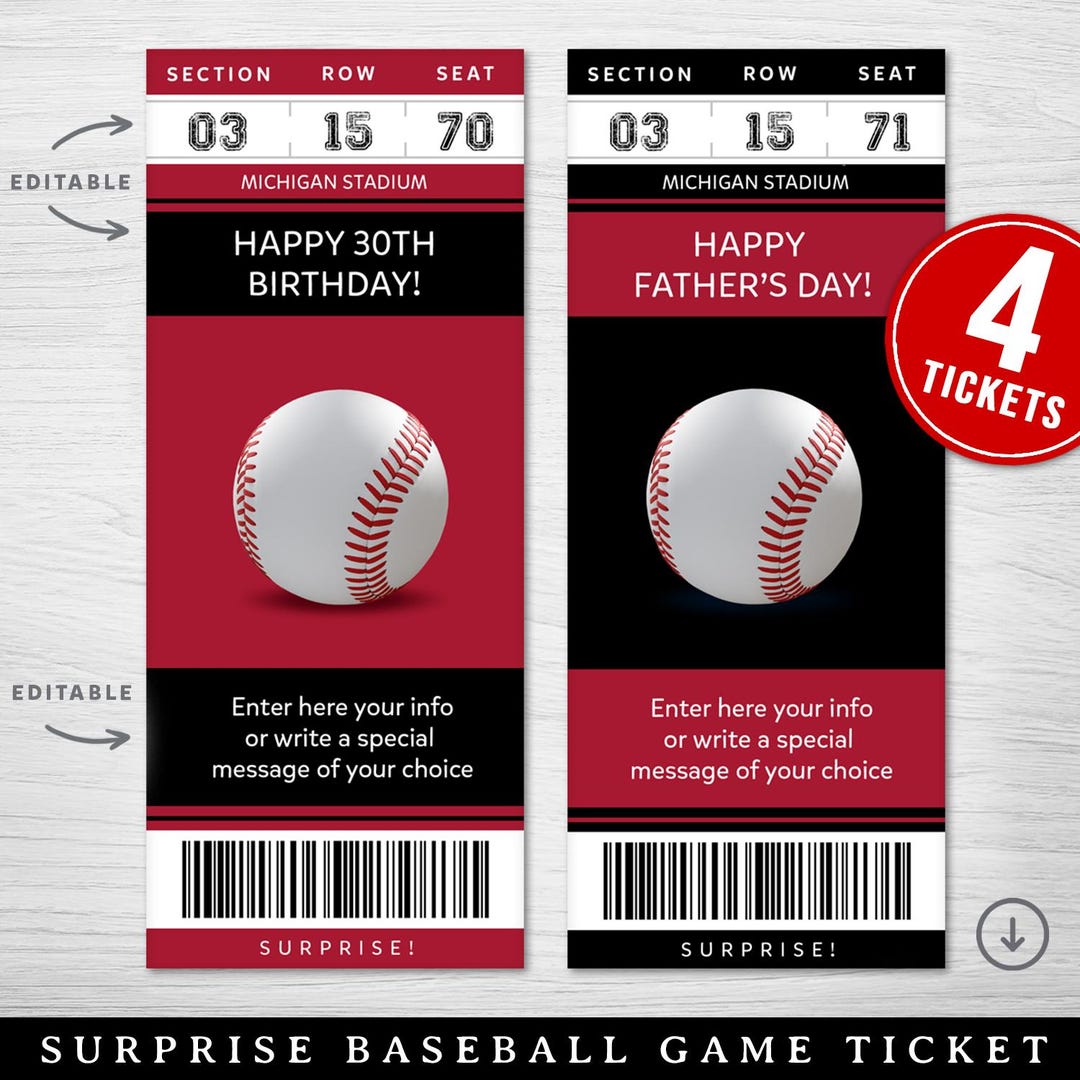 Digital Arizona Colors Surprise Ticket Gift, Arizona Baseball Game ...