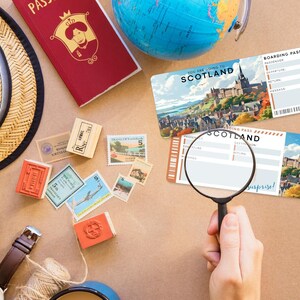 Digital SCOTLAND Surprise Trip Ticket, Scotland Printable Boarding Pass ...