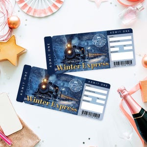 Printable WINTER EXPRESS Surprise Reveal Ticket︱north Pole Express ...