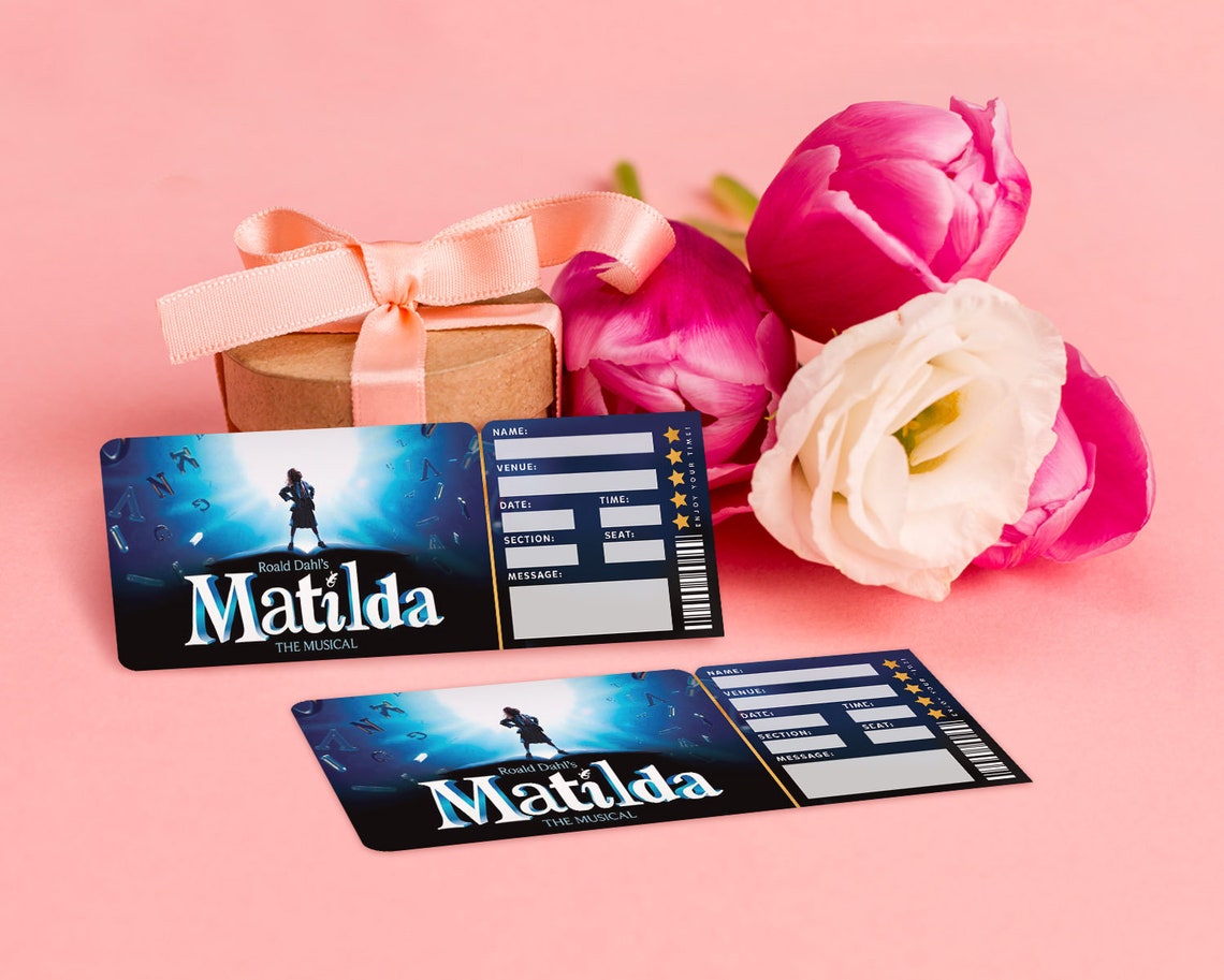 Printable Matilda Broadway Surprise Ticket︱musical Theatre Ticket︱event ...