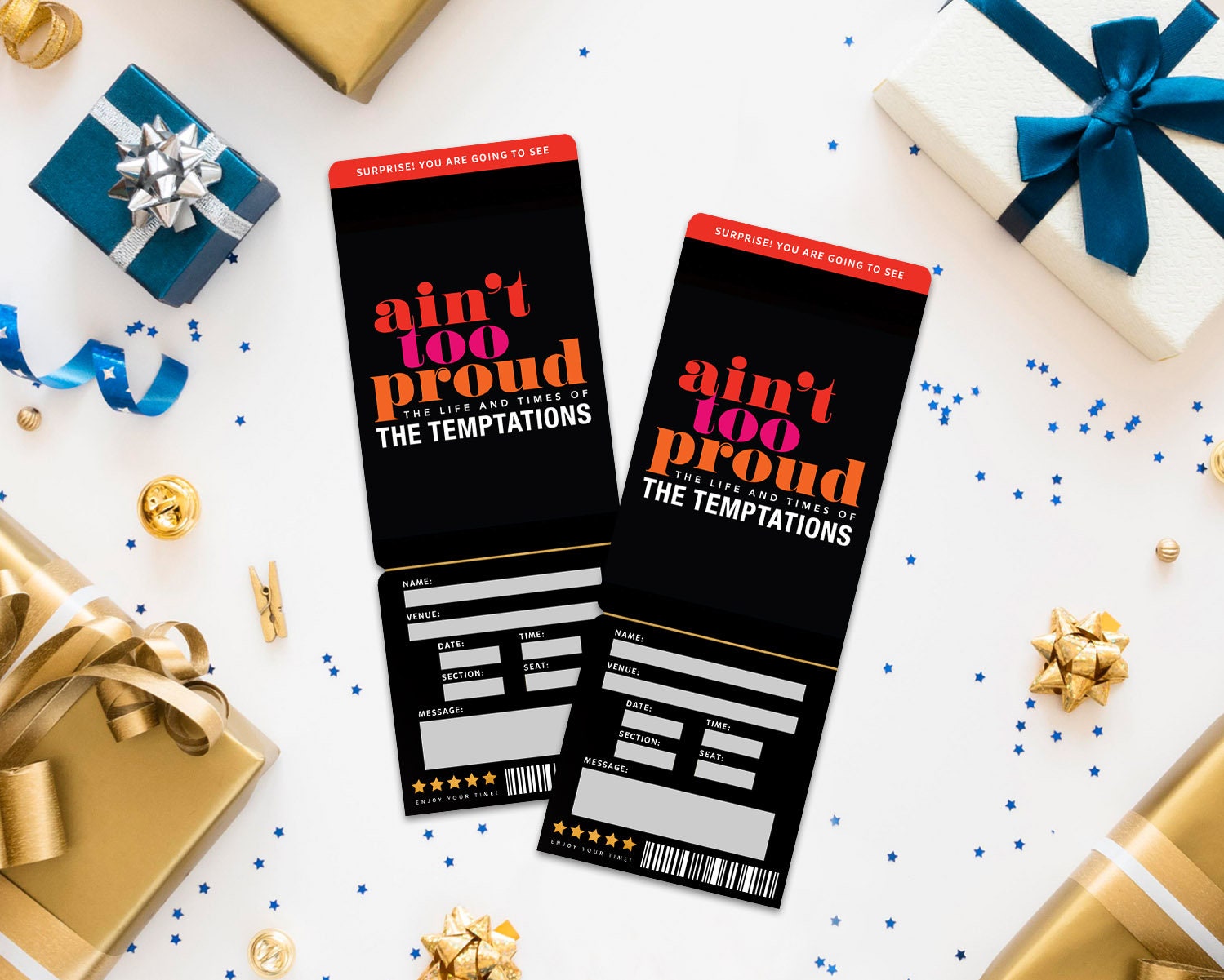 Printable Ain't Too Proud Broadway Surprise Ticket︱musical Theatre ...