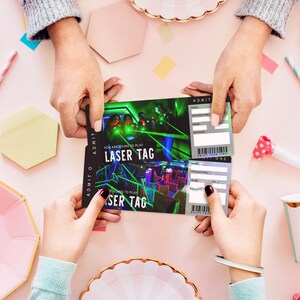 Digital Laser Tag Surprise Reveal Gift Ticket, Laser Tag Surprise ...