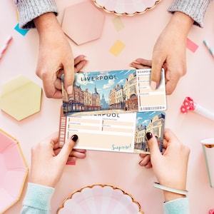 Digital LIVERPOOL Surprise Trip Gift Ticket, UK Printable Boarding Pass ...