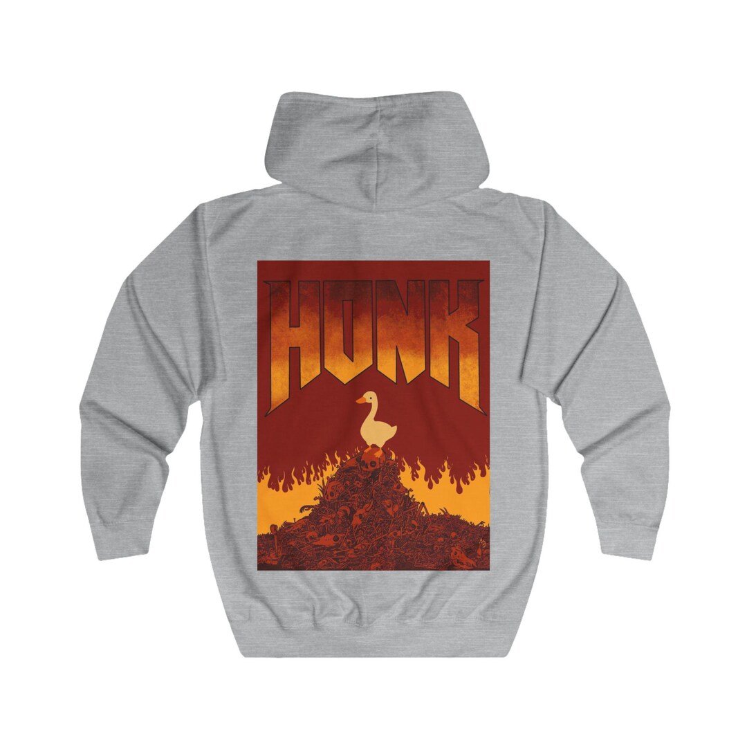 Inferno Honk Menacing Duck Unisex Full Zip Hoodie - Etsy