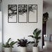 Large 3 Panel Tree Metal Wall Art for Wall Hanging Home Décor – Wide 3 ...