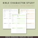 Bible Character Study Printable Template Bible Journaling Christian ...