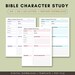 Bible Character Study Printable Template Bible Journaling Christian ...