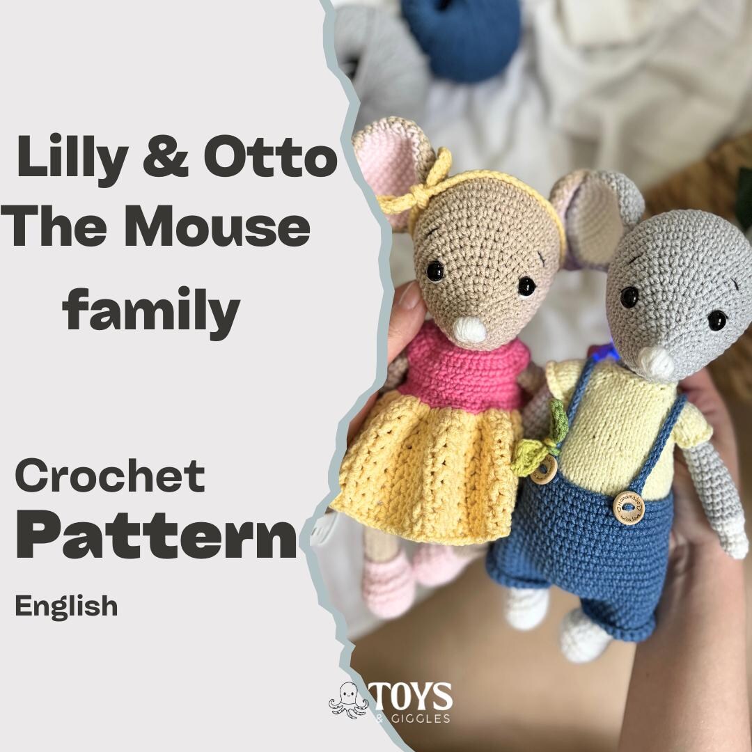 PDF Crochet Pattern: Lilly & Otto the Mouse Family - Digital Download ...