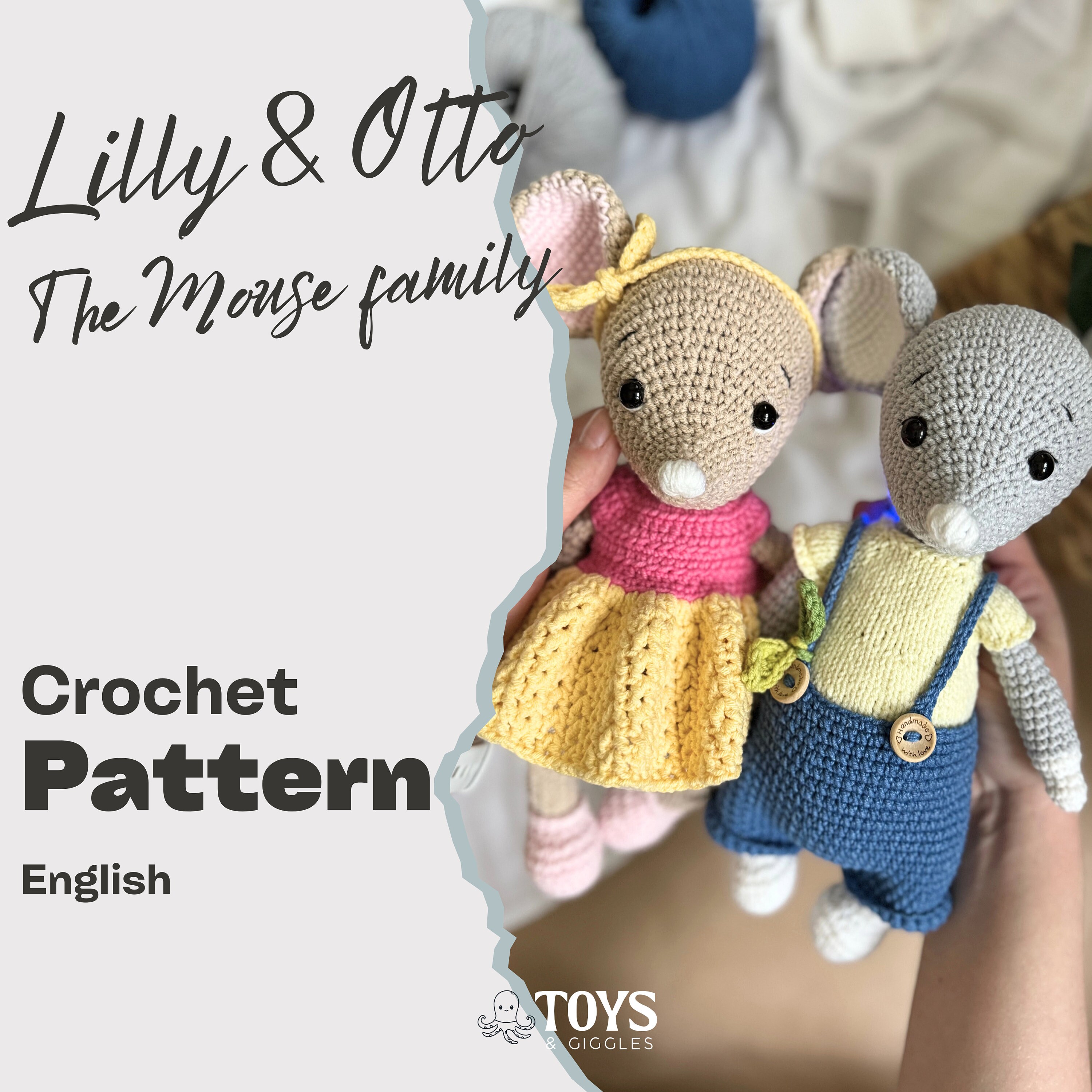 PDF Lilly & Otto the Mouse Family/crochet Pattern in English/digital ...