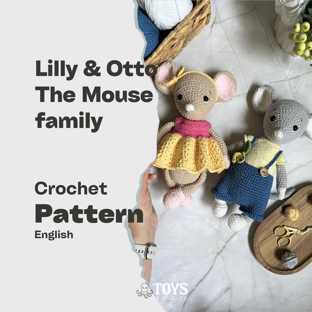 Lilly & Otto - Amigurumi Mouse Family Crochet Pattern (instant Digital ...