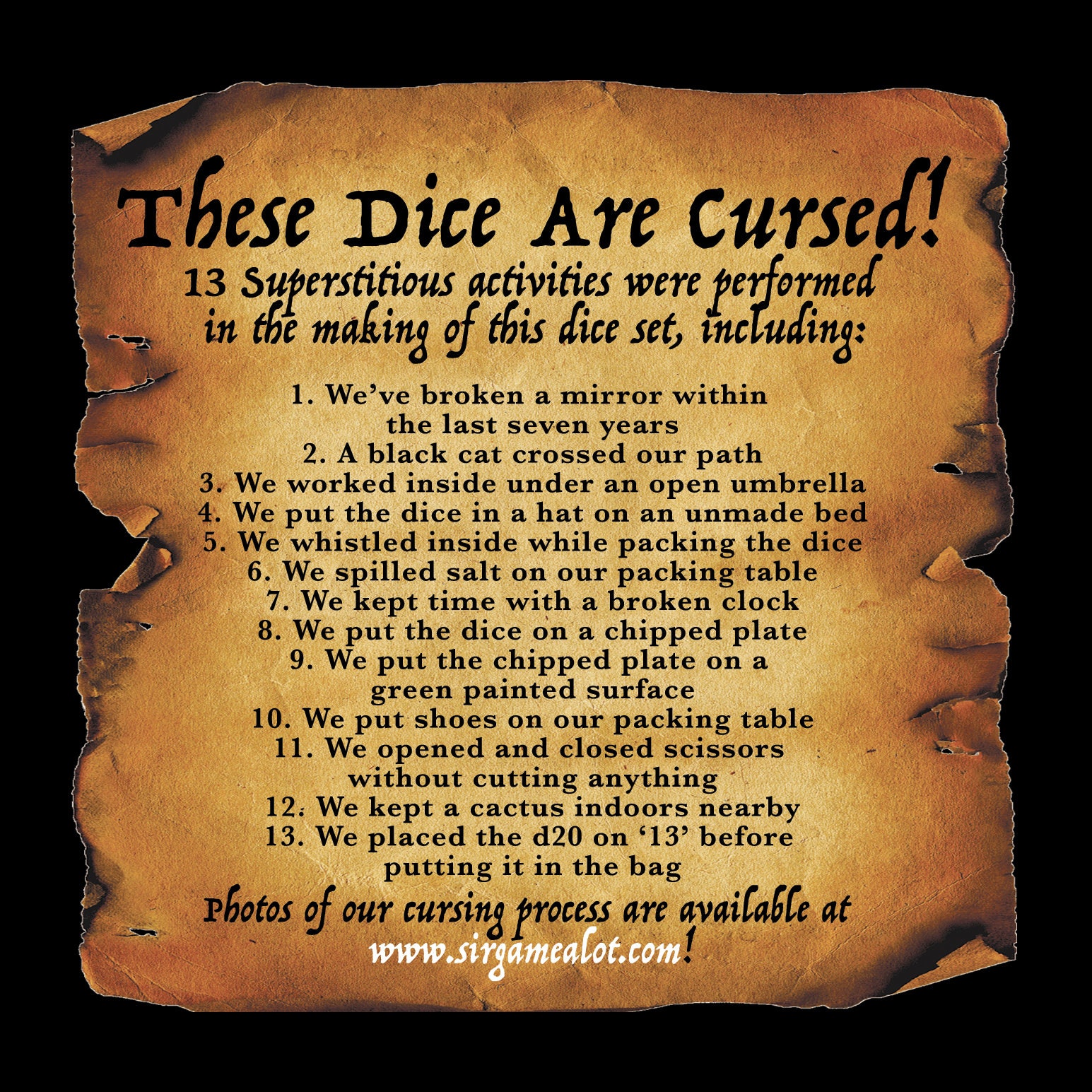 These Dice Are Cursed 7 Dice RPG Set of guaranteed Cursed Dice Perfect ...