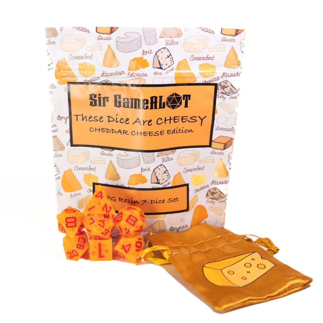 These Dice Are Cheesy | Set of 7 Resin Dice for Cheese Lovers | for Any ...