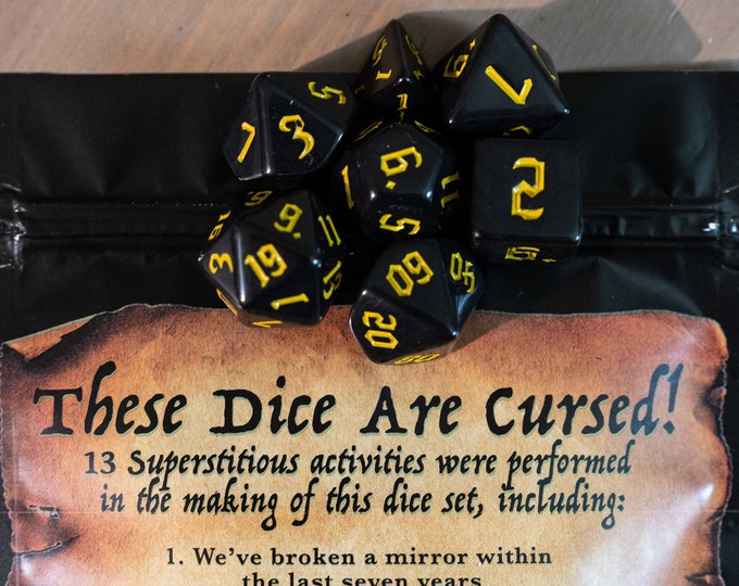These Dice Are Cursed 7 Dice RPG Set of guaranteed Cursed Dice Perfect ...