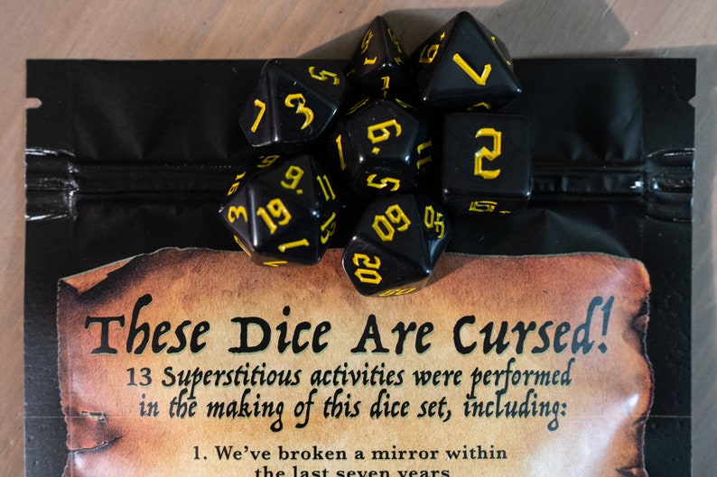 These Dice Are Cursed 7 Dice RPG Set of guaranteed Cursed Dice Perfect ...