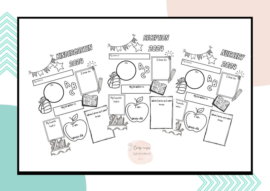 First Day of School Colouring Page for Reception, Nursery and ...