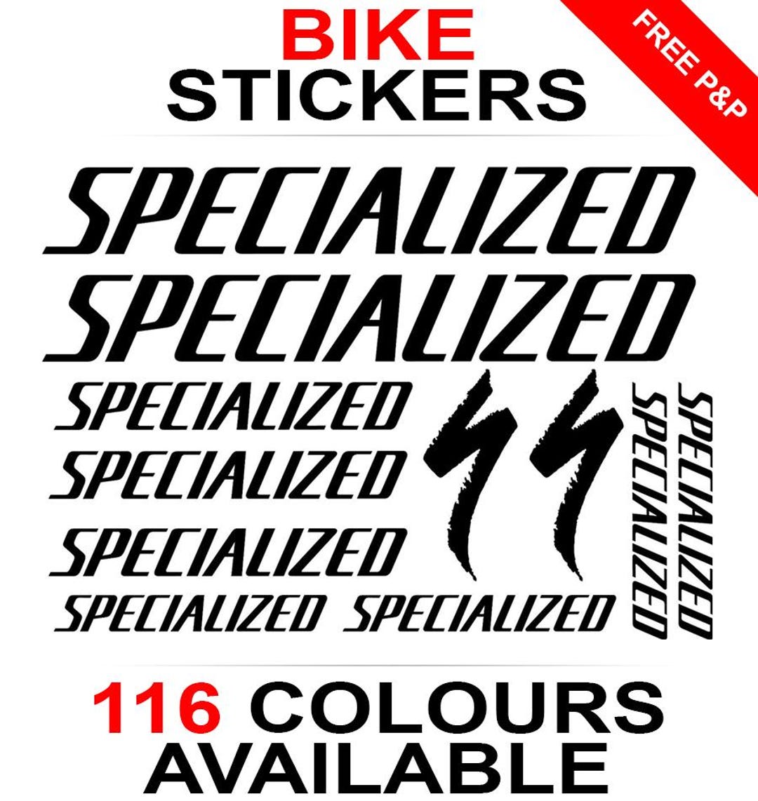 SPECIALIZED Bike Sticker Sheet Decal Set Frame Cycling BMW Cycle MTB Dh ...