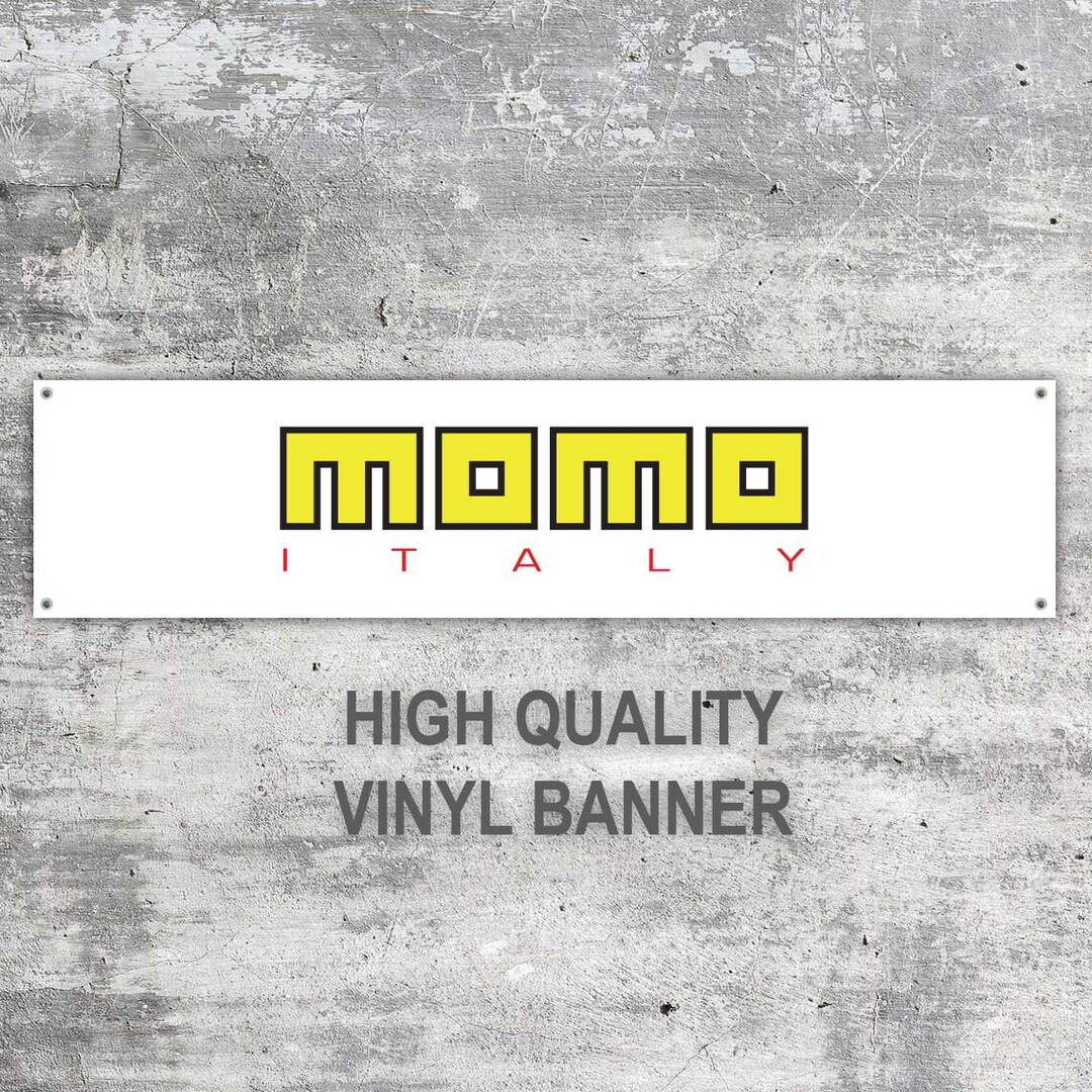 Momo Italy Vinyl Banner Garage Workshop Workspace Sign Decoration Car ...
