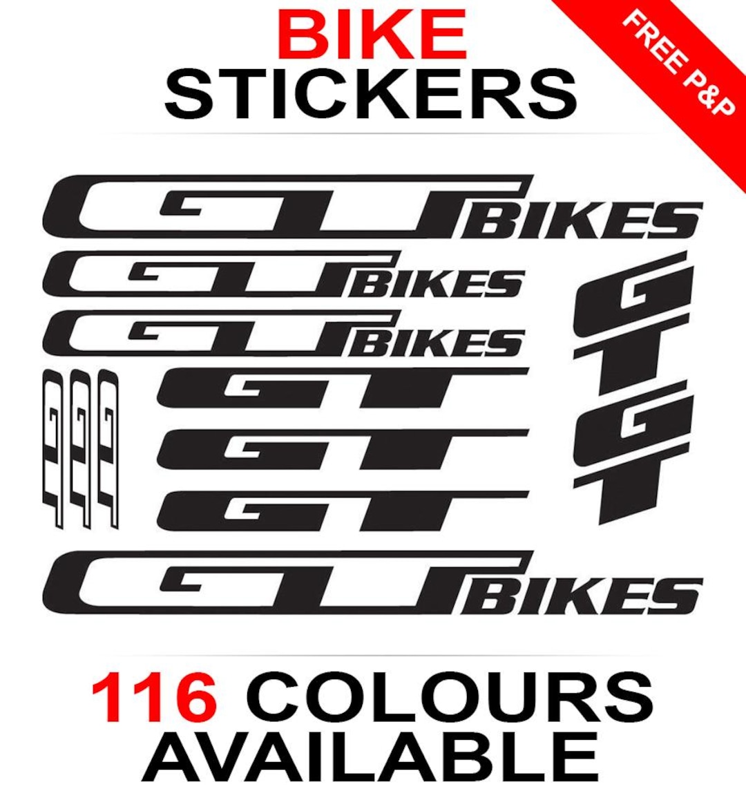 Gt Bikes Bike Sticker Sheet Decal Set Frame Cycling BMW Cycle MTB DH ...