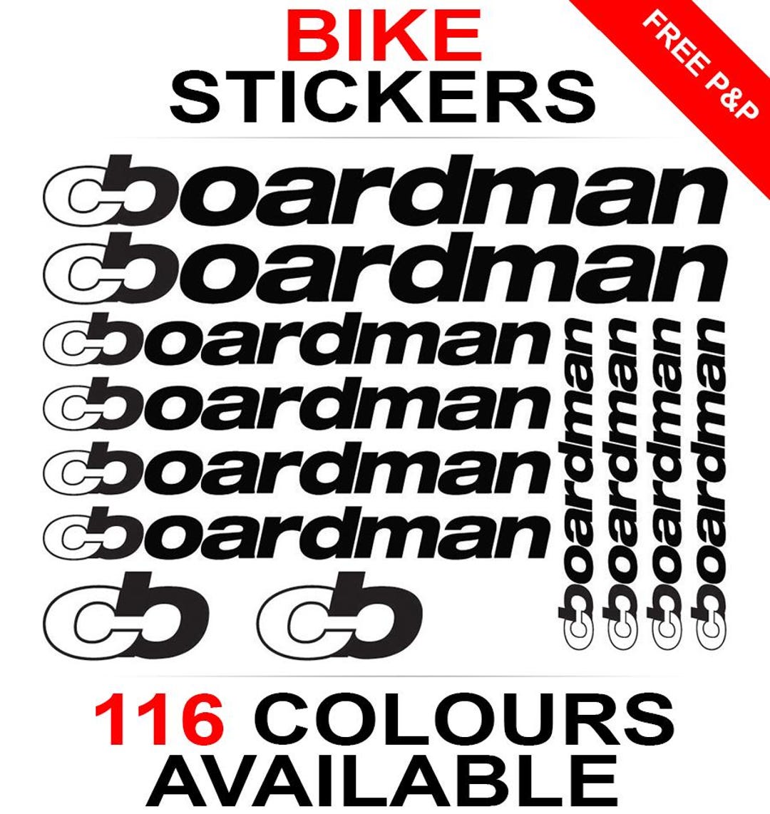 Boardman Bike Sticker Sheet Decal Set Frame Cycling BMW Cycle MTB DH ...