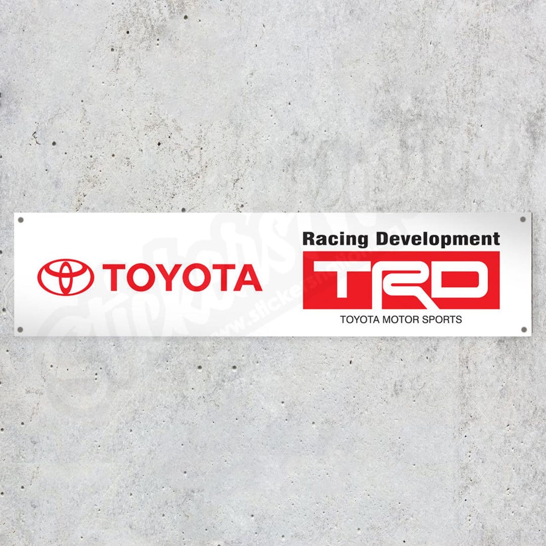 TOYOTA TRD Vinyl Banner Garage Workshop Workspace Sign Decoration Car ...