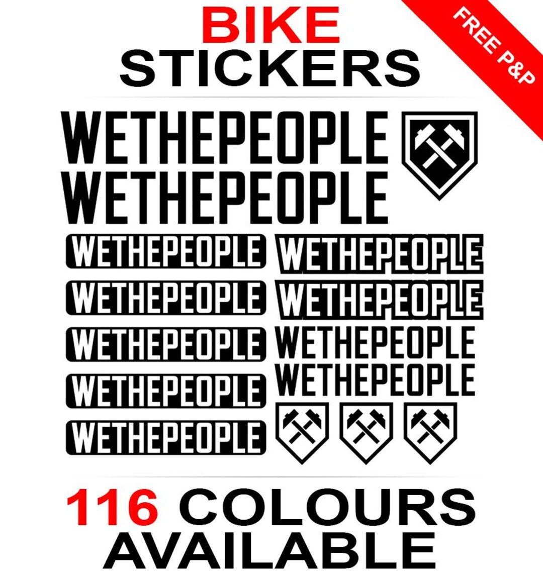 WETHEPEOPLE Bike Sticker Sheet Decal Set Frame Cycling BMW Cycle MTB Dh ...