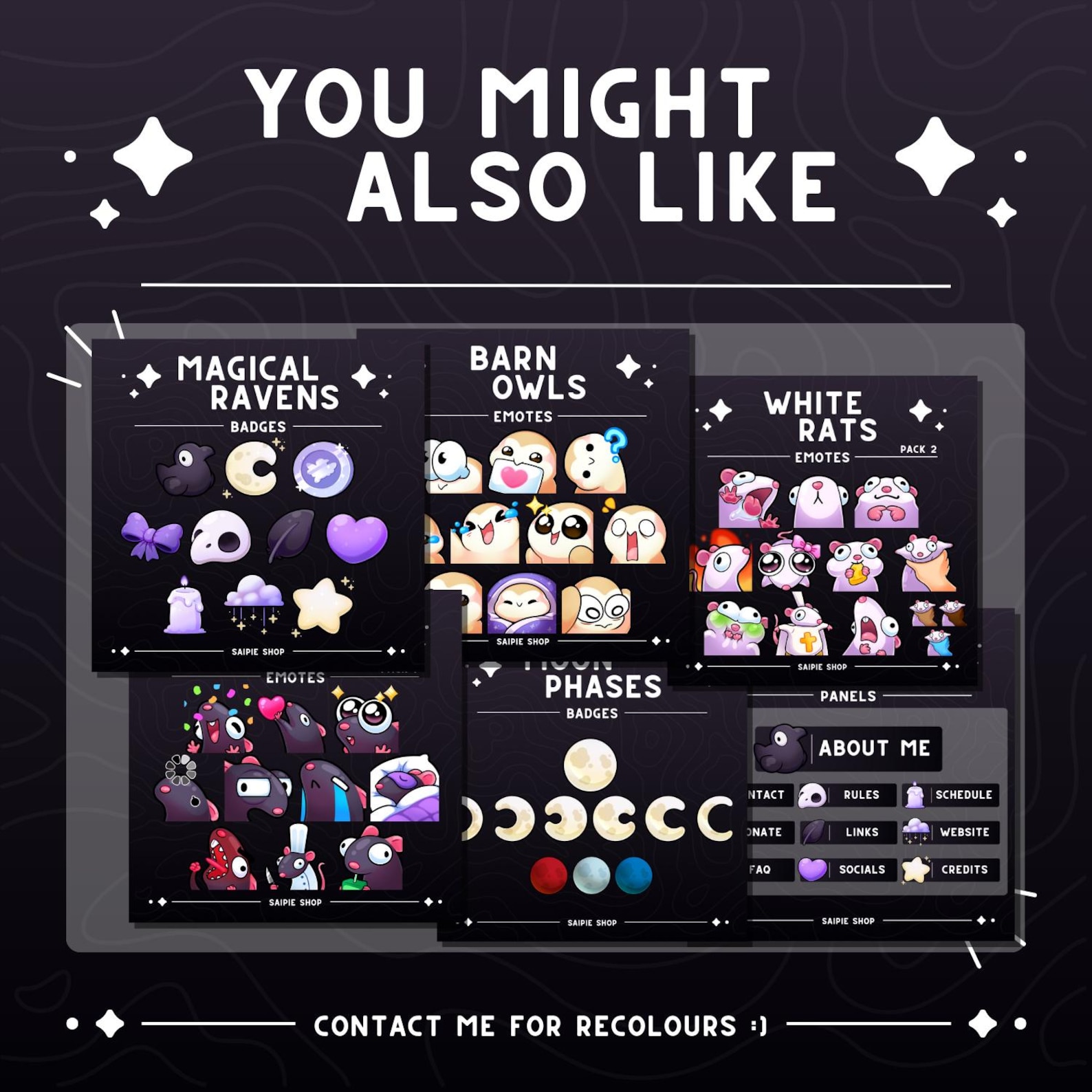 White Rats Emote Pack 1 | Squishy Rat Emotes for Twitch, Discord ...