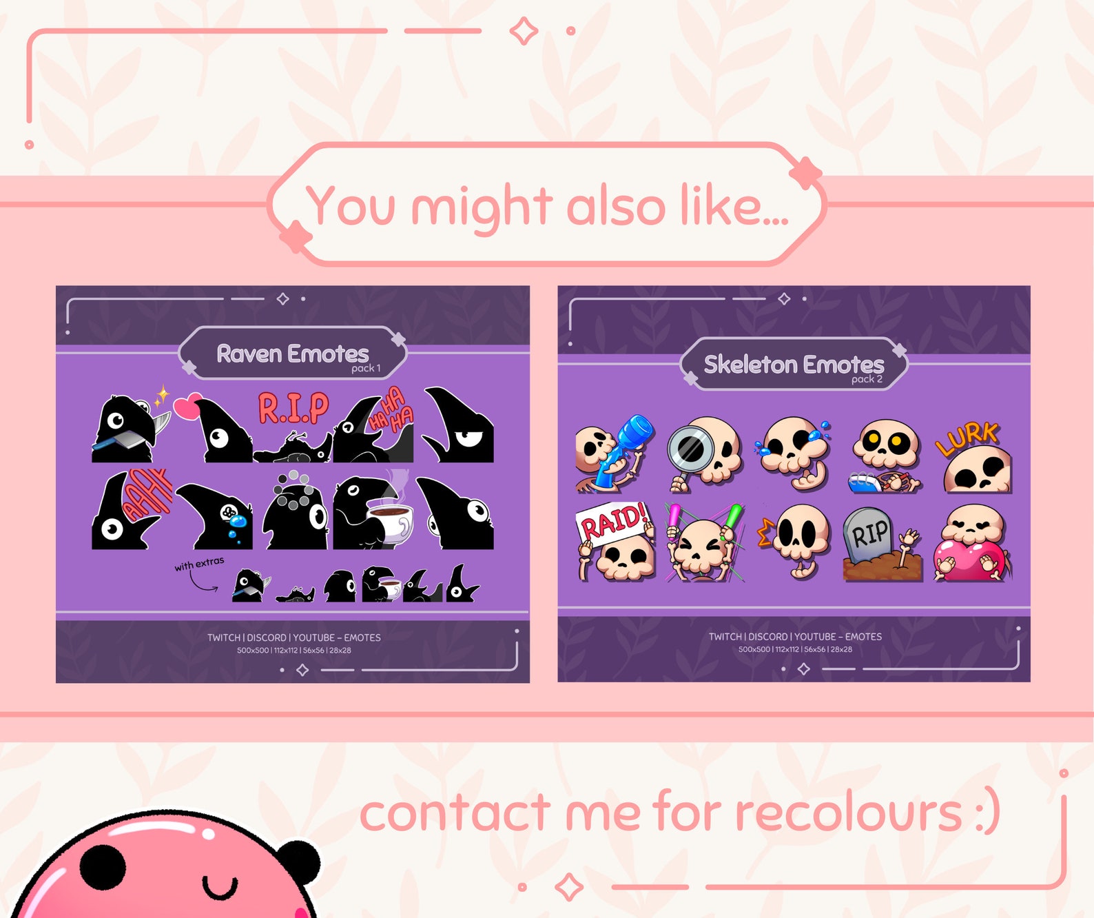 Skeleton Emote Pack 1 | Skull Emotes for Twitch, Discord, Youtube - Etsy