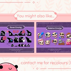 Skeleton Emote Pack 1 | Skull Emotes for Twitch, Discord, Youtube - Etsy
