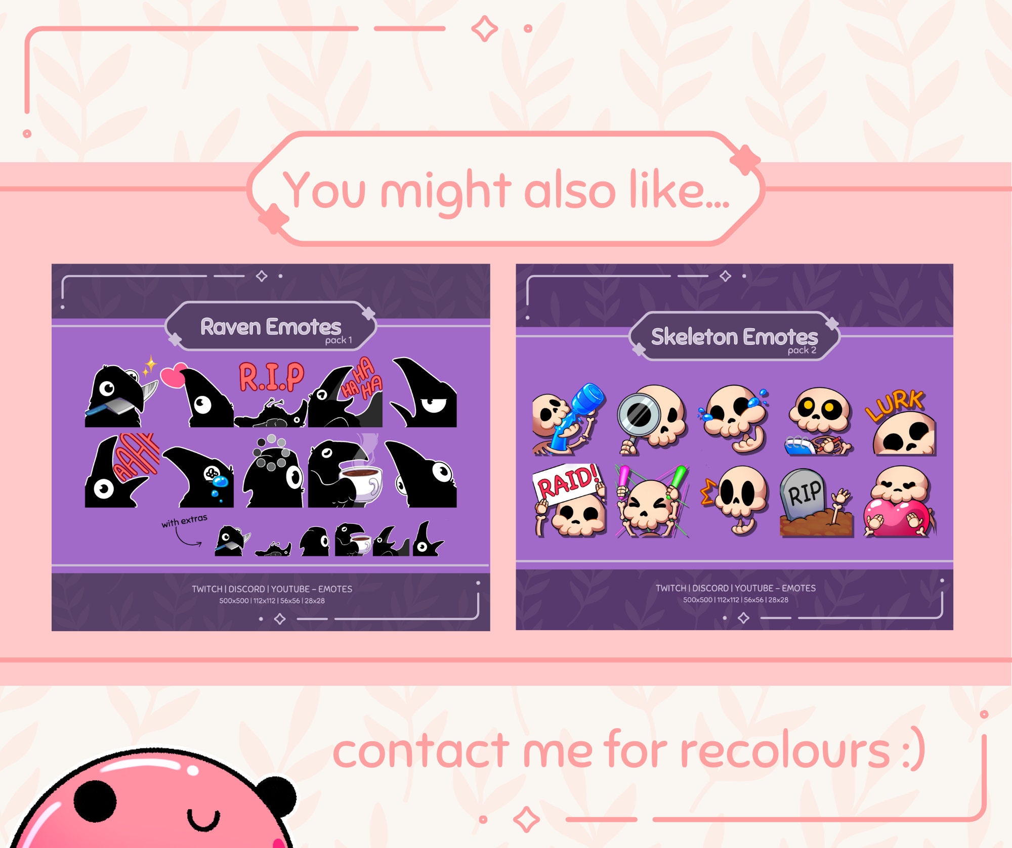 Skeleton Emote Pack 1 | Skull Emotes for Twitch, Discord, Youtube - Etsy