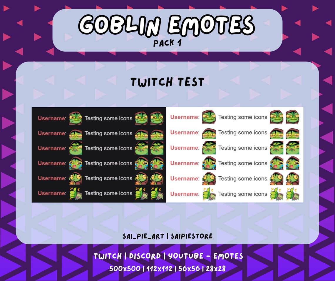 Goblin Emote Pack | Gobbo Emotes for Twitch, Discord, Youtube - Etsy