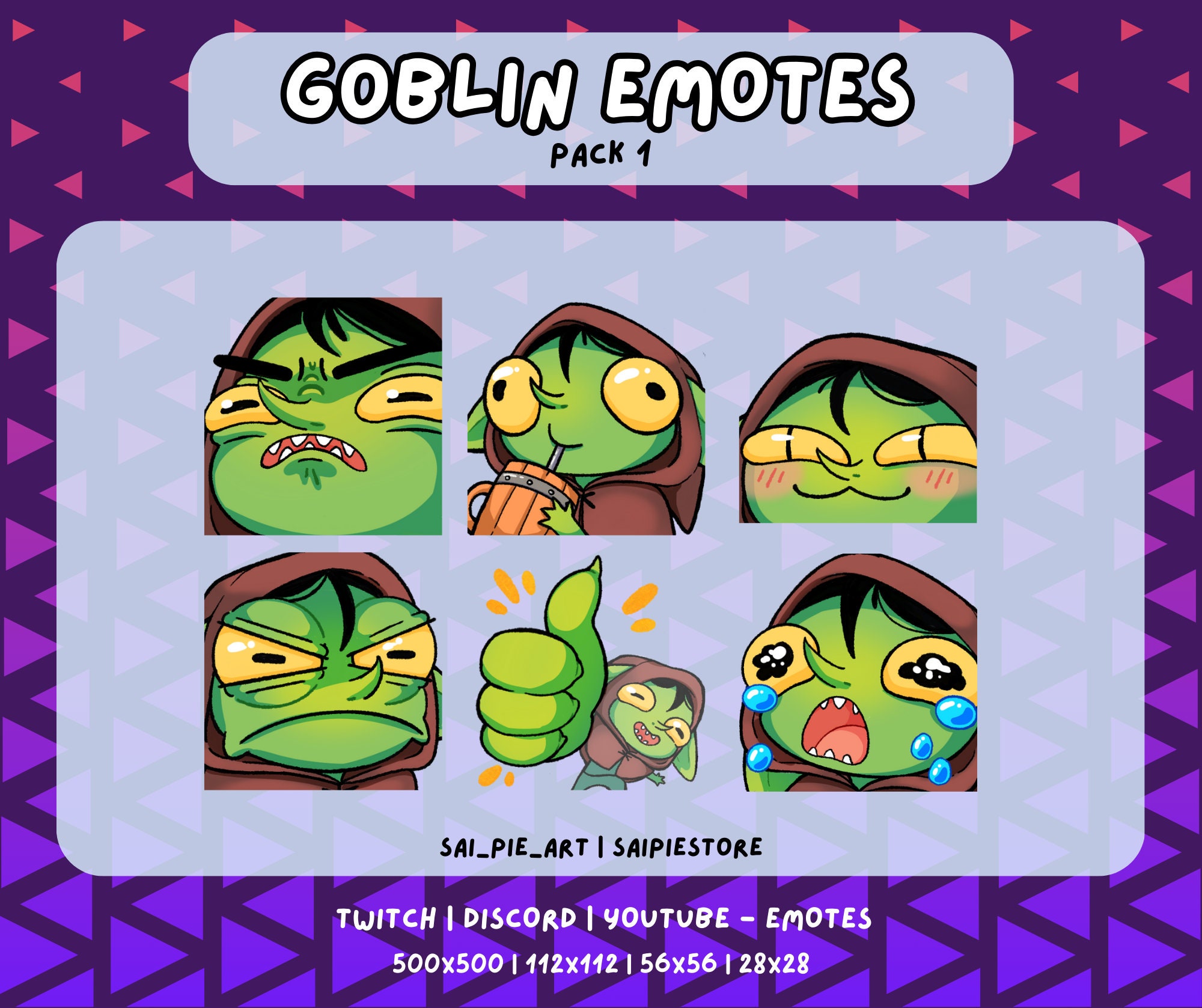 Goblin Emote Pack | Gobbo Emotes for Twitch, Discord, Youtube - Etsy