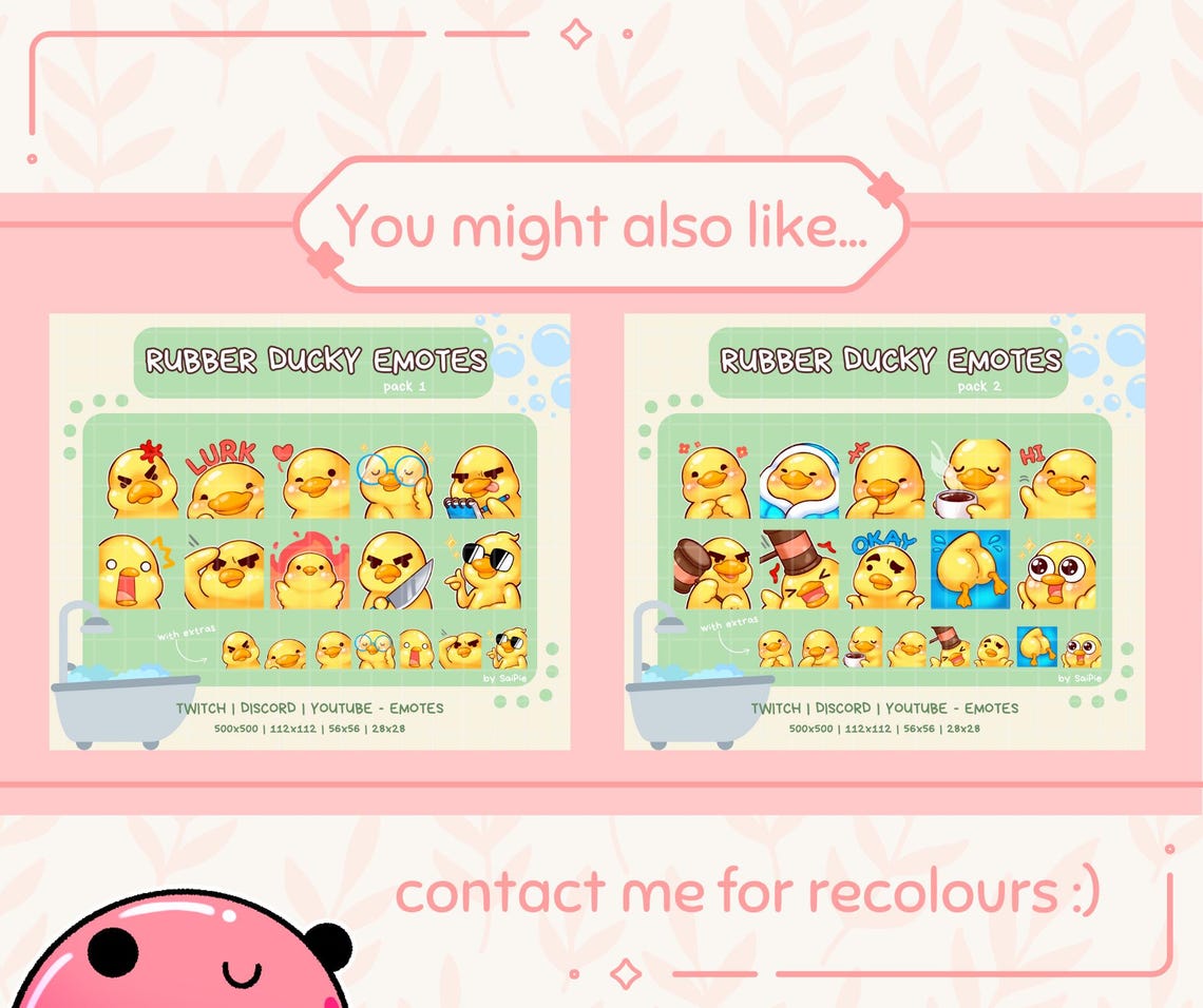 Rubber Duck Sub / Bit Badges || Twitch | Youtube | Yellow Ducky - Etsy