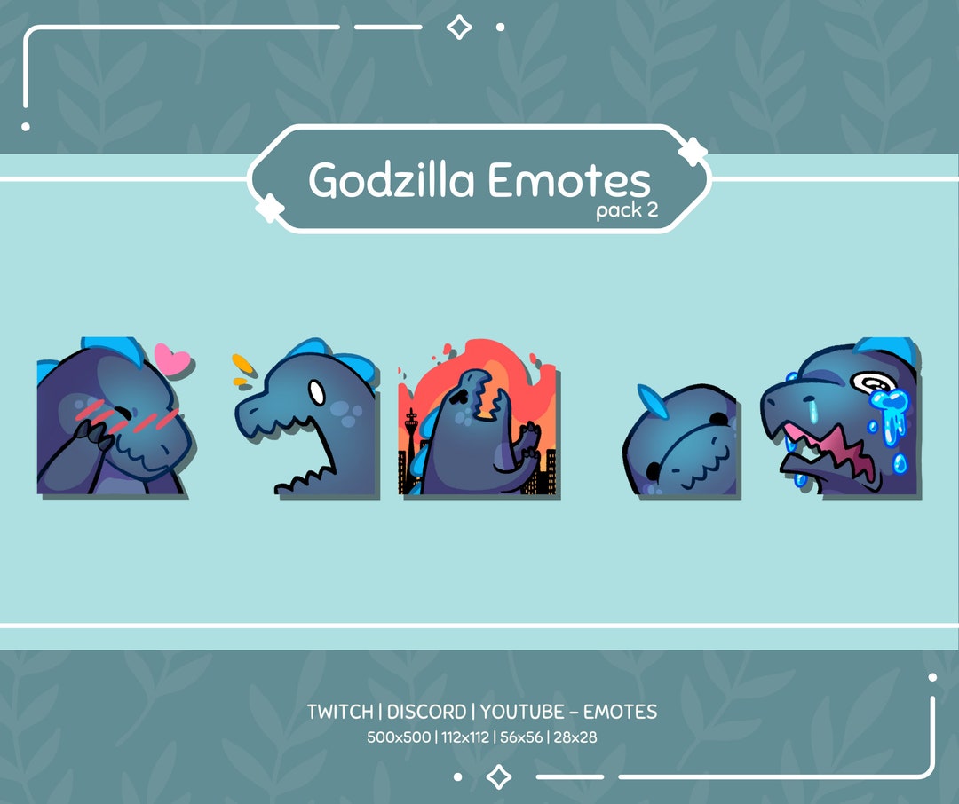 Godzilla Emote Pack 2 | Kaiju Godzilla Emotes for Twitch, Discord ...