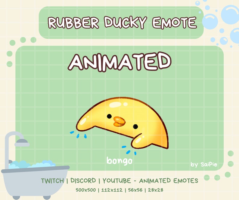 Animated Rubber Ducky Emote || Bongo || Yellow Duck Animated Emote for ...