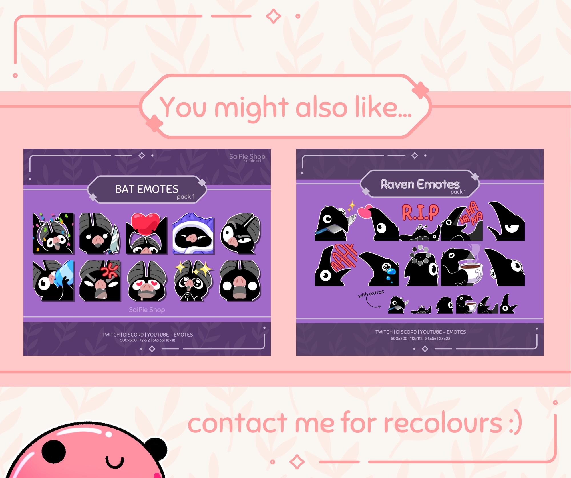 Magical Raven & Crow Badges || Twitch | Youtube | Blackbird - Etsy