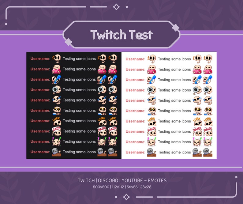 Skeleton Emote Pack 2 Skull Emotes for Twitch, Discord, Youtube - Etsy