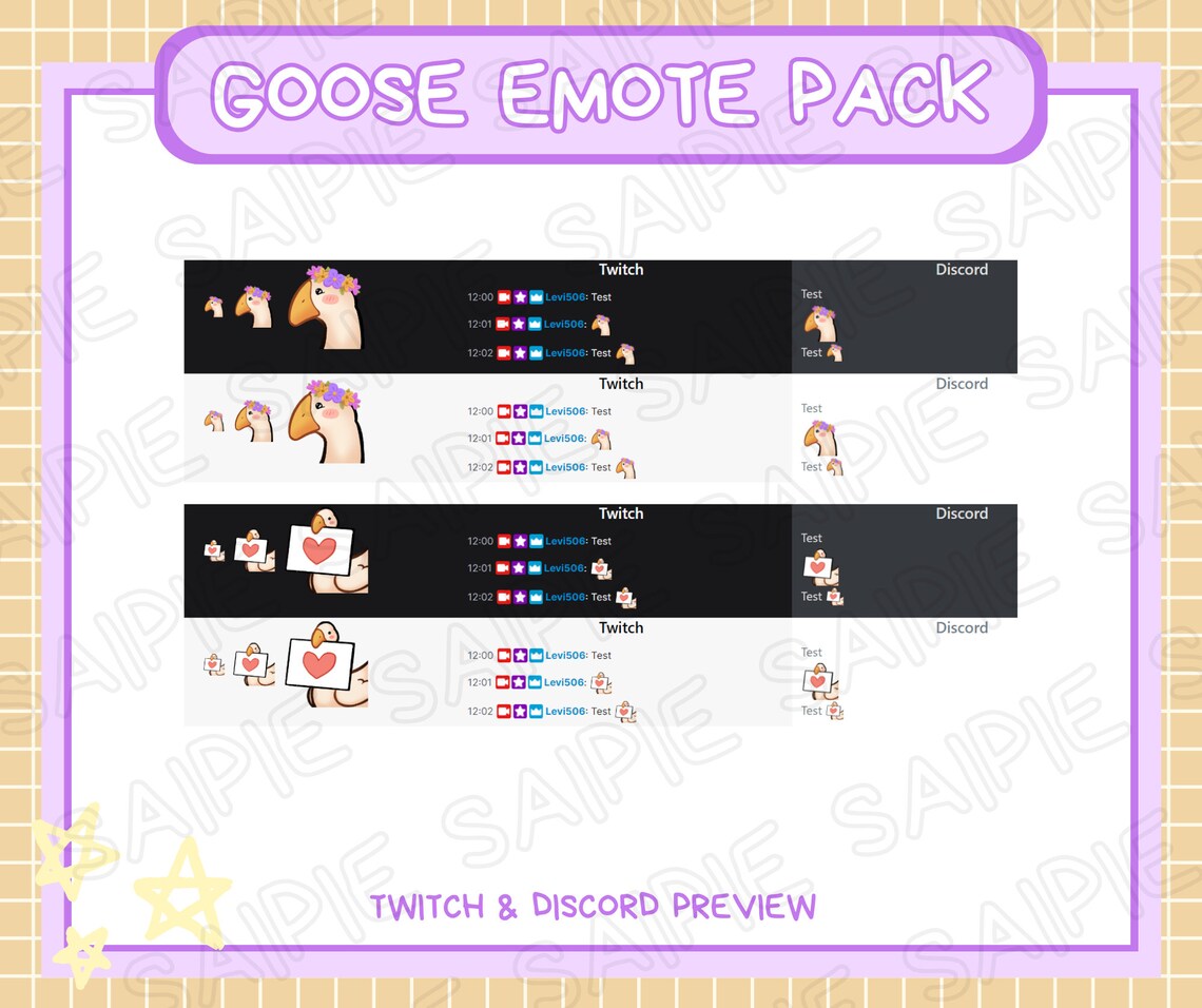 Goose Emote Pack | White Goose Emotes for Twitch, Discord, Youtube ...