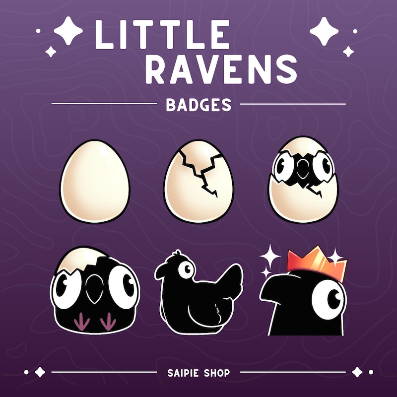 Sub Twitch Badge Crow - Etsy