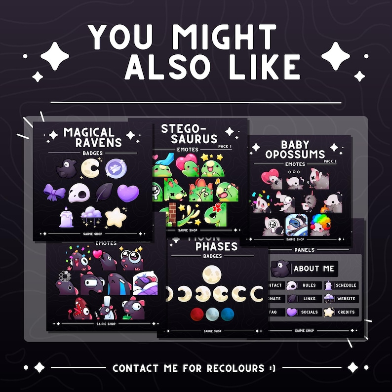 ANIMATED Raven & Crow Emote Pack 2 | Blackbird Emotes for Twitch ...