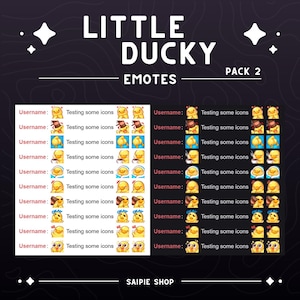 Rubber Ducky Emote Pack 2 | Yellow Duck Emotes for Twitch, Discord ...