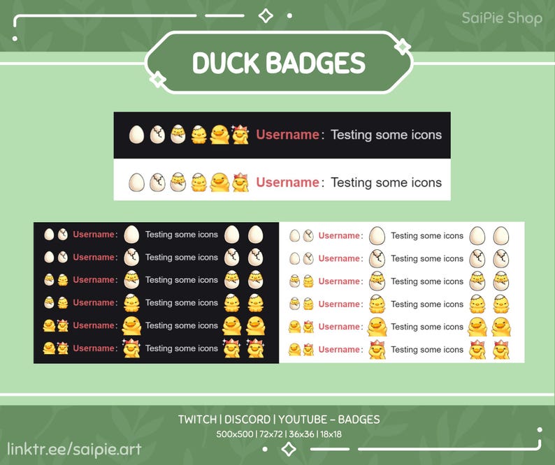 Rubber Duck Sub / Bit Badges || Twitch | Youtube | Yellow Ducky - Etsy