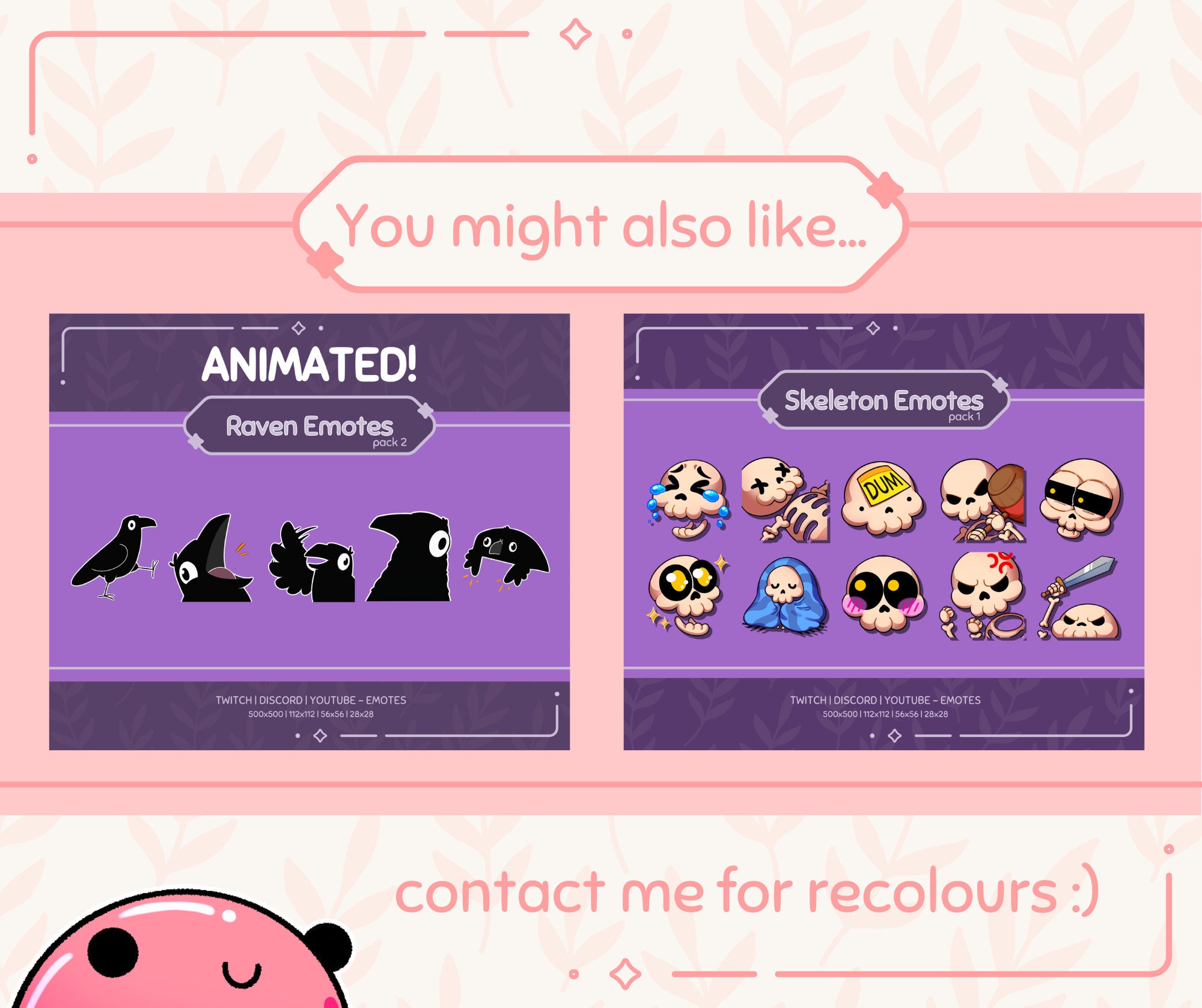 Skeleton Emote Pack 2 | Skull Emotes for Twitch, Discord, Youtube - Etsy