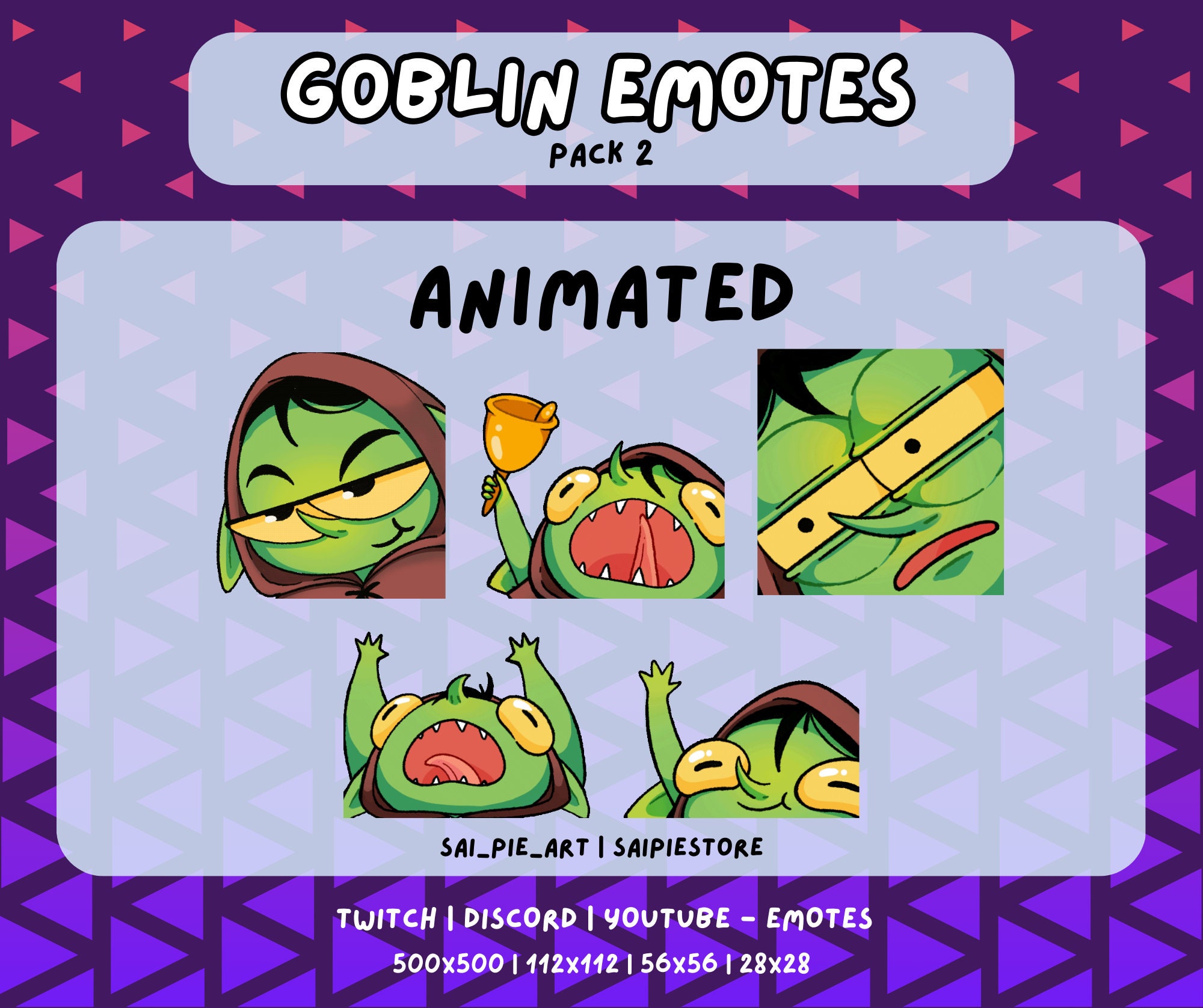 Animated Goblin Emote Pack | Gobbo Emotes for Twitch, Discord, Youtube ...