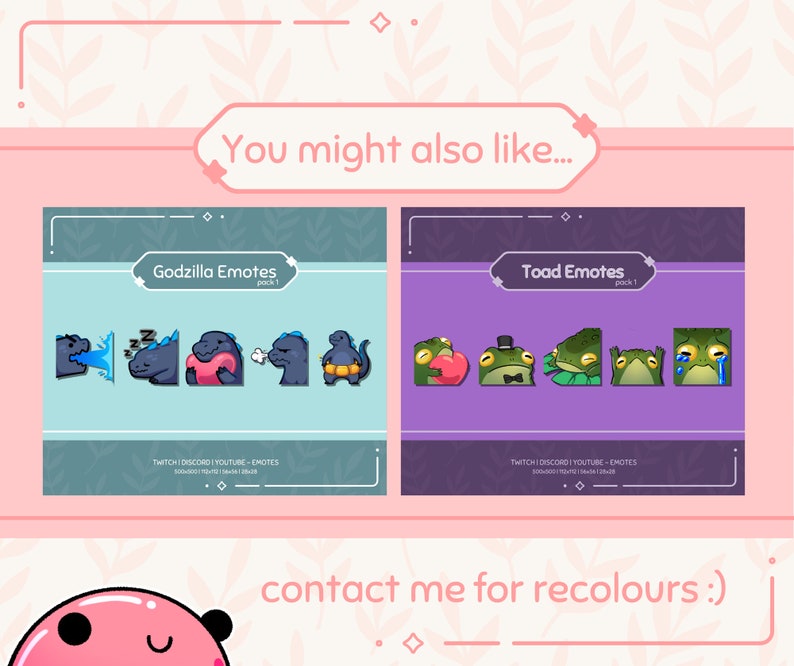 Godzilla Emote Pack 2 Kaiju Godzilla Emotes for Twitch, Discord ...