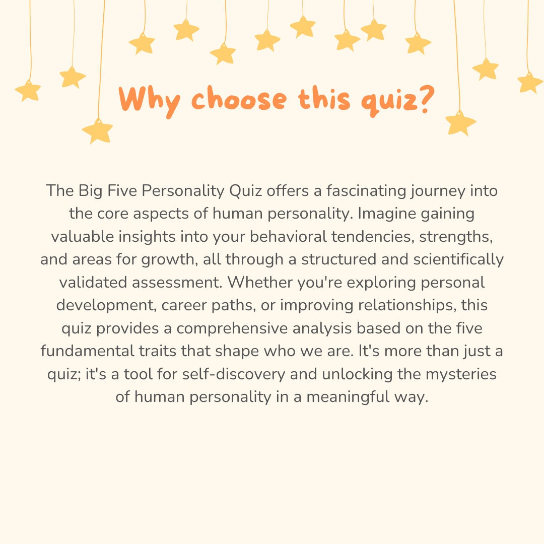 Big 5 Personality Test - In-depth Self-discovery Quiz, Personal ...