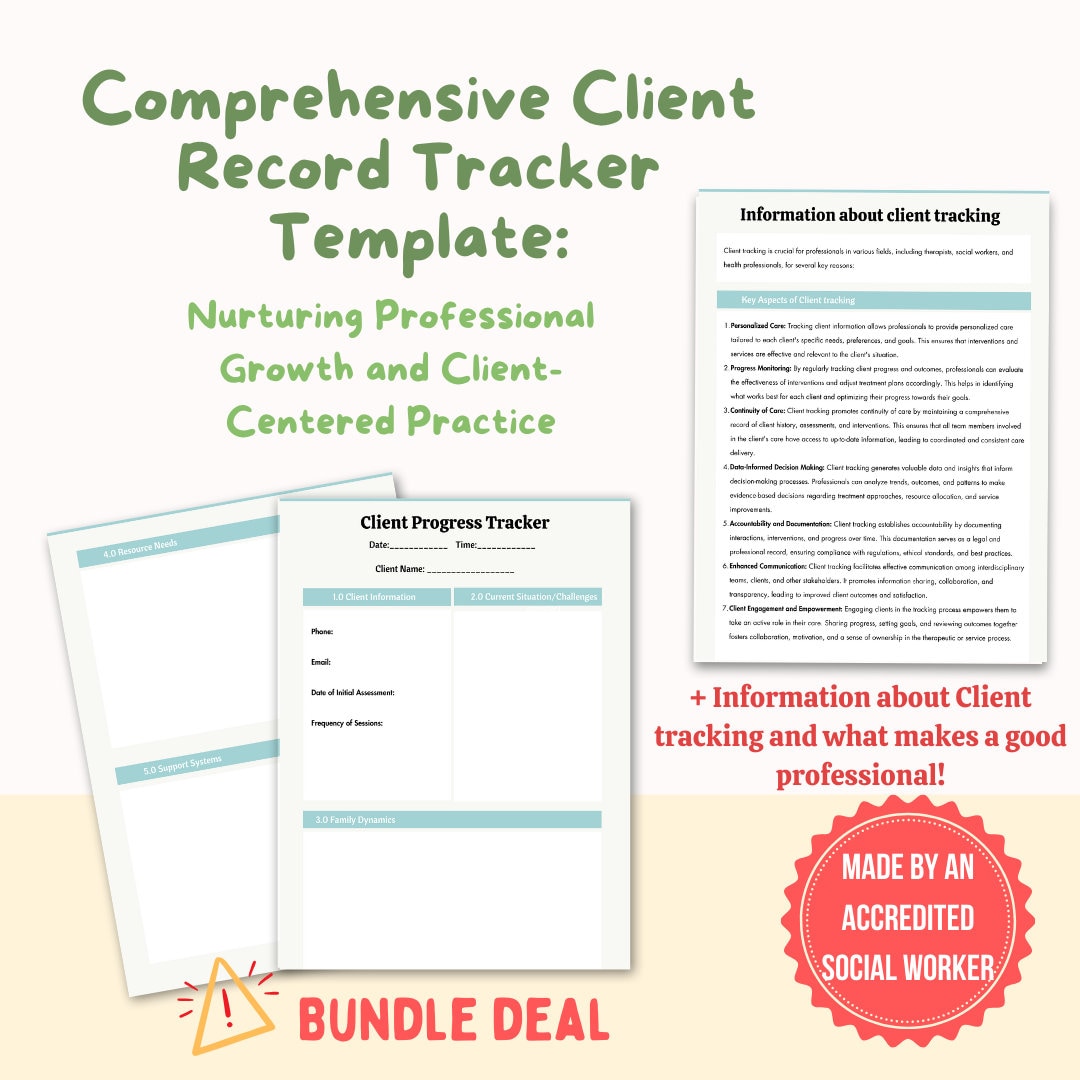 Client Record Tracker, PDF Templates, All Professions, Time Saving ...