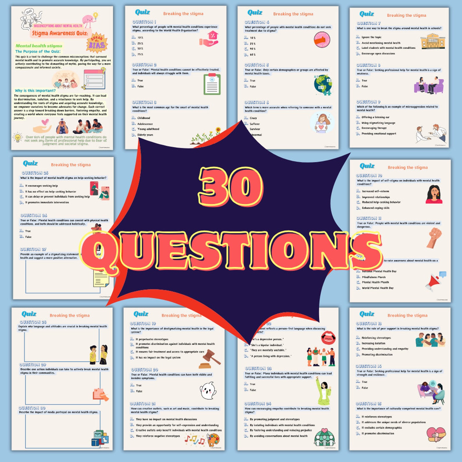 Mental Wellness Games Team Building Games Mental Health Quiz Wellness ...