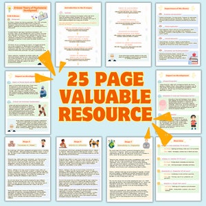 Eriksons Stages of Development Information Student Handout Psychosocial ...