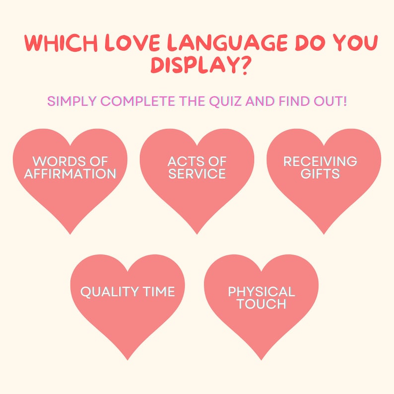 Love Language Quiz Game, Printable Couple's Activity, Enhance ...